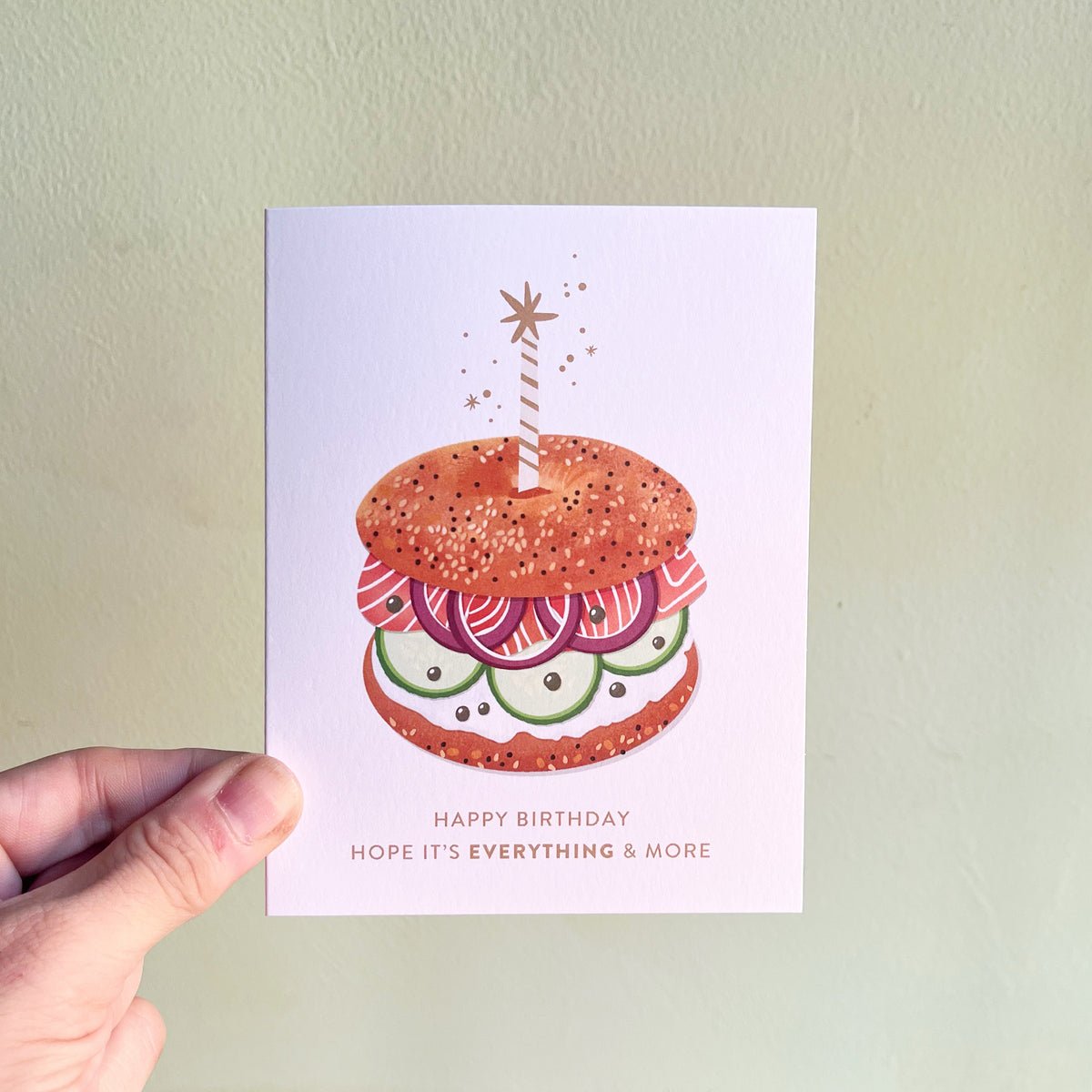 Everything Bagel Birthday Card – Pygmy Hippo Shoppe