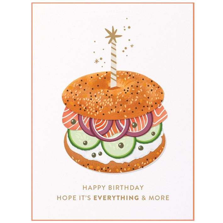 Everything Bagel Birthday Card – Pygmy Hippo Shoppe