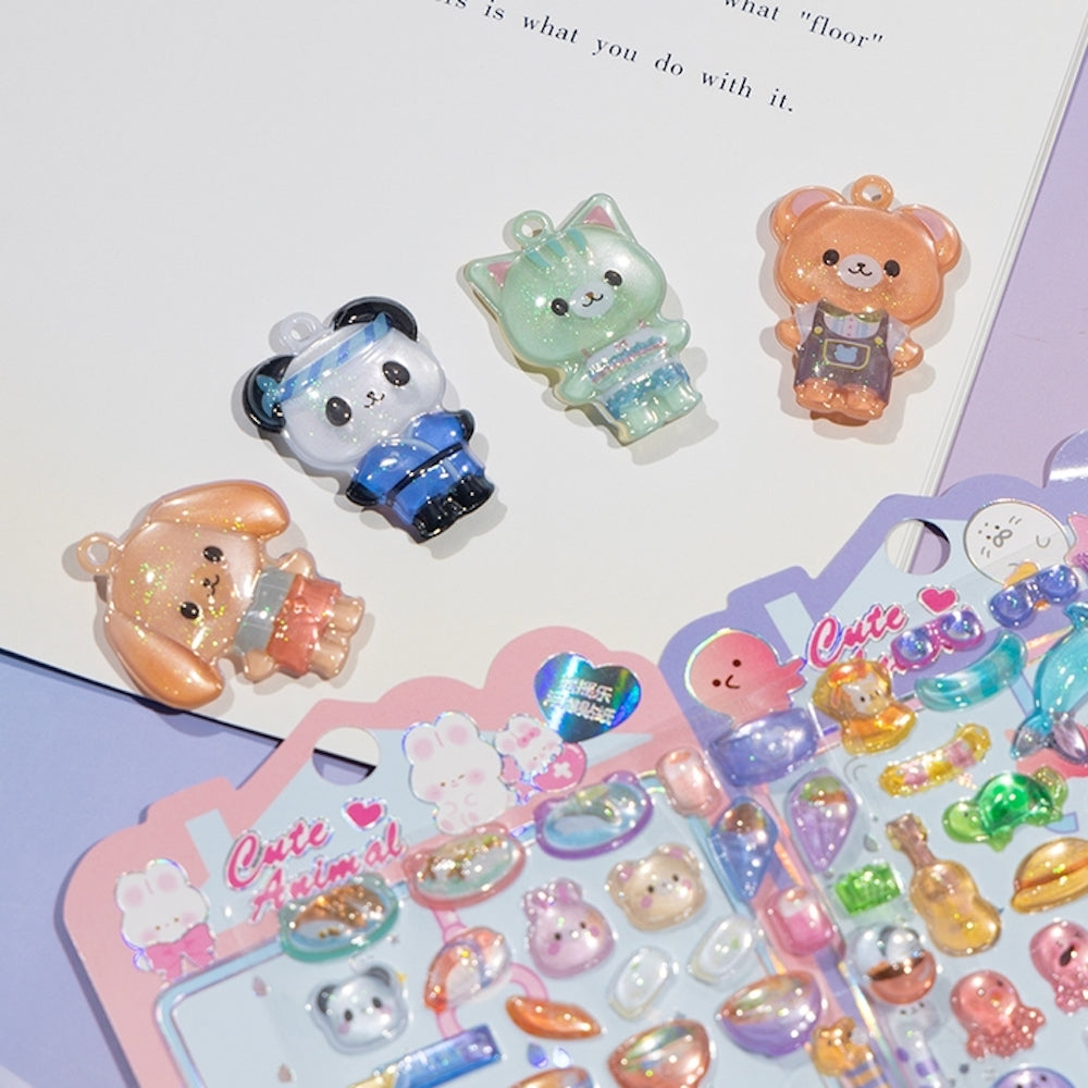 Puffy Sparkle Panda Sticker Sheet – Pygmy Hippo Shoppe